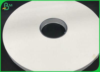 China 33mm * 5000m Food Grade Paper Roll 24g 28g White Wrapped Paper For Packing Paper Straw for sale