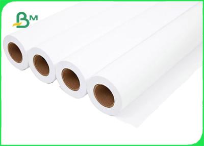 China 20lb 24 Inches * 50yds Inkjet White Uncoated Bond Paper Roll For CAD plotting for sale