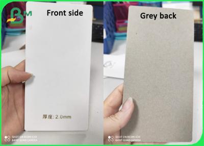 China White Laminated Sheet Boards Grey Back 2.0mm For Packaging Box for sale