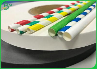China FDA Approved Paper Straw Raw Material 60gsm 120gsm Solid Black / White Kraft Paper for sale