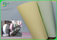 China Carbonless Copier Paper Rolls 55gsm Large Sheet Canary White Red Color for sale