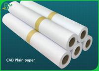 China 80gsm High Whiteness Roll Plotter CAD Plain Paper Of 36 Inch 42 Inch for sale