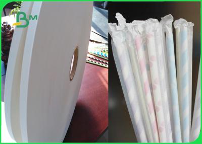 China Food Safe Compostable 28gsm White Straw Pipe Wrapping Paper 35mm Rolls for sale