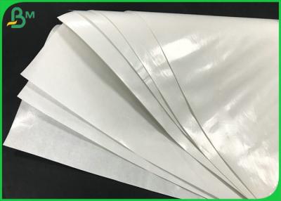 China Food Packing 40 grs + 10g PE White Color Bleached Kraft Paper With Poly Laminated for sale