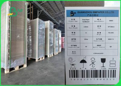 China 1.6mm 2mm Solid Gray Paper Cardboard For Making Furniture Liner Strong Stiffness for sale