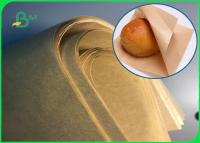 China 50gsm 60gsm Single Side PE Coated Food Kraft Paper Greaseproof for sale