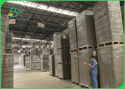 China 1mm 2mm 1200gsm Grey Paper Board For Book Cover Folding Resistance 70  x 100cm for sale