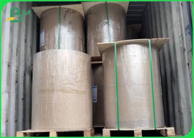China 70g - 150g Uncoated Unprinted Brown Jumbo Roll Kraft Paper For Gift Wrapping for sale