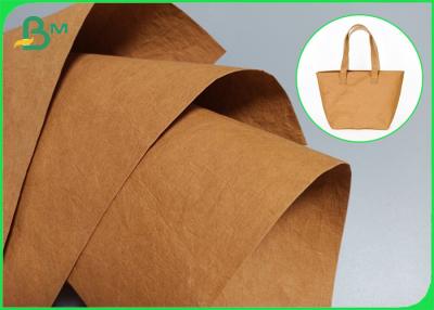 China Washable Good Flexibility 0.55mm Kraft Paper Fabric For Recyclable Wallet Making for sale