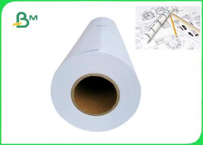 China 80GSM Uncoated CAD Plotter Paper For Engineers With 2'' Core 24inch x 100' for sale