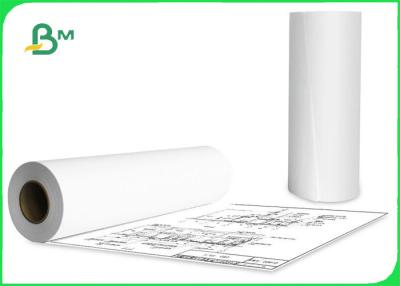China Large Format 75gsm Plotter Paper For Architect Drawings 36'' 48'' x 150' for sale