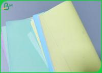 China NCR 50gsm Canary Color CFB Carbonless copy Paper Roll For Receipt Making for sale