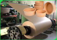 China Greaseproof 275gsm / 300gsm PE coated brown Kraft Paper Roll For Takeaway bowl for sale