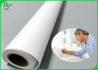 China 36inch * 50m Uncoated Inkjet Bond Plotter Paper Rolls for Cad engineer drawing for sale