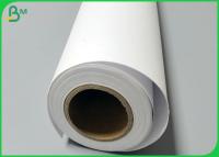 China 880mm * 150 foot Plain white 80gsm inkjet plotter printing paper rolls for sale