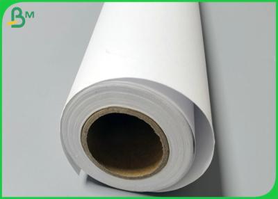 China 880mm * 150 foot Plain white 80gsm inkjet plotter printing paper rolls for sale