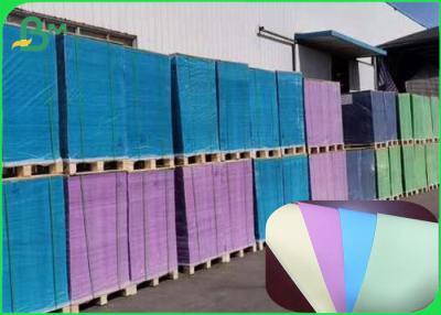 China 80gsm Blue Pink Yellow Green Bristol Color Paper For Wood Free Offset Printing for sale