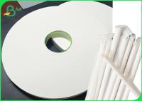 China 24Gsm 28gsm 25MM 26.5MM White Straw Tube Wrapping Paper Roll For Beverage for sale