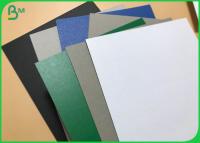 China Recycled Pulp 0.8mm to 2mm Black White Color Laminated cardboard with grey back for sale