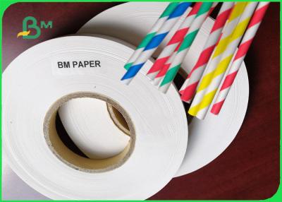 China 24mm 31mm 26gsm 28gsm 31gsm FDA Drinking Straw Wrapping Paper 4000 - 6000m Length for sale
