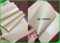China 100% Safe And Degradable Brown Kraft Paper With PE Coated For Paper Bags for sale