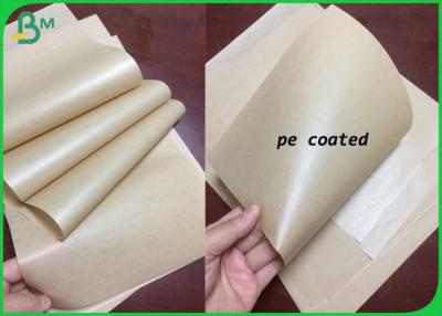 China 100% Safe And Degradable Brown Kraft Paper With PE Coated For Paper Bags for sale