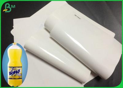China Resistant Freezeable 80gsm 90gsm White Label Paper For Drinking Bottles Label for sale