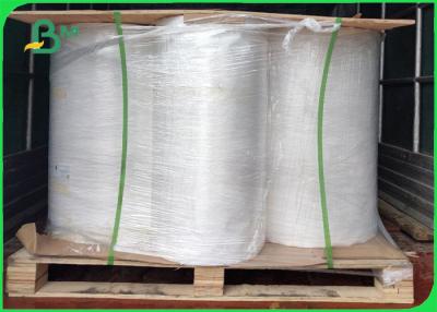 China Waterproof Tearproof Label Paper Back Side Adhesive 43gsm Fiber Paper for sale
