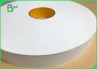 China Slitted 32mm 53mm Width Natural White Wrapped Paper Roll For Straw Packaging for sale