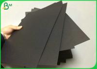 China SGS Certified 400GSM 450GSM Uncoated Solid Black Cardboard For Gift Package Paper for sale
