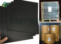 China Jumbo Rolls 150gsm 200gsm Double Sides Dark Black Packaging Paper Board for sale