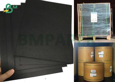 China Jumbo Rolls 150gsm 200gsm Double Sides Dark Black Packaging Paper Board for sale