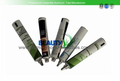 China Glue Adhensive Aluminum Squeeze Tubes 15ml Silk Screen Printing With Tip Caps for sale
