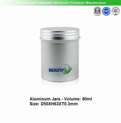 China Original Aluminum color 80ml Cosmetic Packaging Face Body Care Cream Empty Aluminum Container Jars for sale