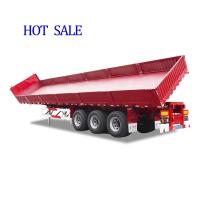 China Tri-axles Double Side Dump Tipper Semi Trailer 600mm Wallboard Height 12R22.5 Tire for sale