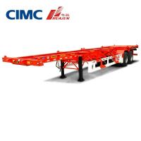 China CIMC 2 Axle Skeletal Semi Trailer for 20ft Container 28T Landing Gear 13T Axle Included for sale