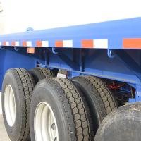 China 40Ton Max Payload Truck Trailer CIMC HUAJUN 3 Axle 40ft Flatbed Container Semi Trailer for sale