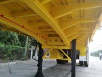 China 40Ton Max Payload Truck Trailer CIMC HUAJUN 3 Axle 40ft Flatbed Container Semi Trailer for sale