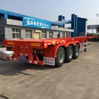 China 12380*2500*1540 CIMC HUAJUN Skeletal Semi Trailer for Transporting 20ft 40ft Container for sale