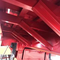 China ABS Anti-lock Braking System Equipped CIMC HUAJUN 3 Axle Low Bed Semi Trailer with Hydraulic Ramp HJGMCK20069 for sale