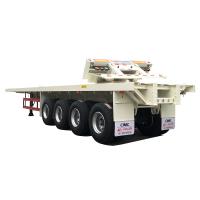 China Truck Trailer CIMC HUAJUN 4 Axle 45ft Platform Container Semi Trailer 13950*2500*1450 for sale