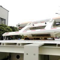 China Truck Trailer CIMC HUAJUN 4 Axle 45ft Platform Container Semi Trailer 13950*2500*1450 for sale