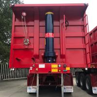 China Truck Trailer 50 Ton Hydraulic Rear Tipping Dump Semi Trailer for Carbon Dust Transport for sale