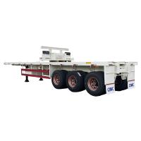China Truck Trailer CIMC HUAJUN 4 Axle 45ft Platform Container Semi Trailer 13950*2500*1450 for sale