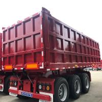 China Truck Trailer 50 Ton Hydraulic Rear Tipping Dump Semi Trailer for Carbon Dust Transport for sale