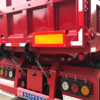 China Truck Trailer 50 Ton Hydraulic Rear Tipping Dump Semi Trailer for Carbon Dust Transport for sale