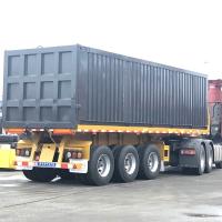 China 40000kg CIMC HUAJUN 3 Alxe Semi-Trailer Truck Trailer with Dump Body Steel FUWA 8500*2550*3400 CN HEN Hyva Ce for sale