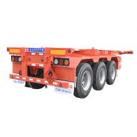 China 20ft Semi Trailer Skeleton Truck with Spare Tires and Tools Function HJGMCK21039 for sale