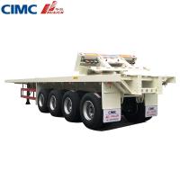 China Landing Gear Standard 3 Axle 40ft Container Flatbed Semi Trailer with KTL Painting for sale