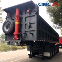 China CIMC HUAJUN 40 Ton 3 Axle Multi Axle Hydraulic Dump Tipper Trailer for Trucking Needs for sale